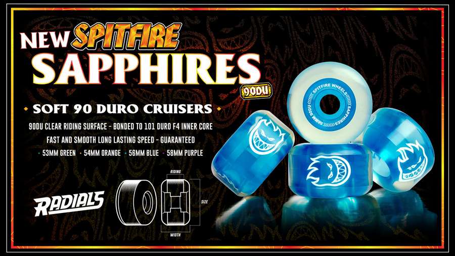 Spitfire 90D Sapphire Wheels 53mm – Mainland Skate & Surf