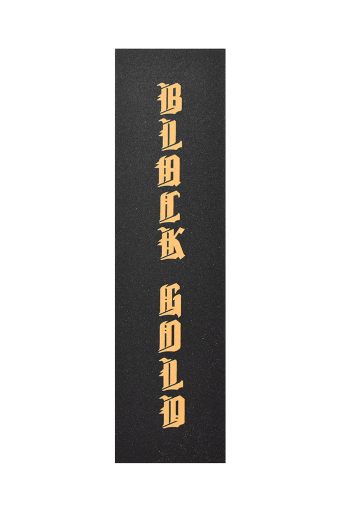 Black Gold Grip Old English Griptape – Mainland Skate & Surf